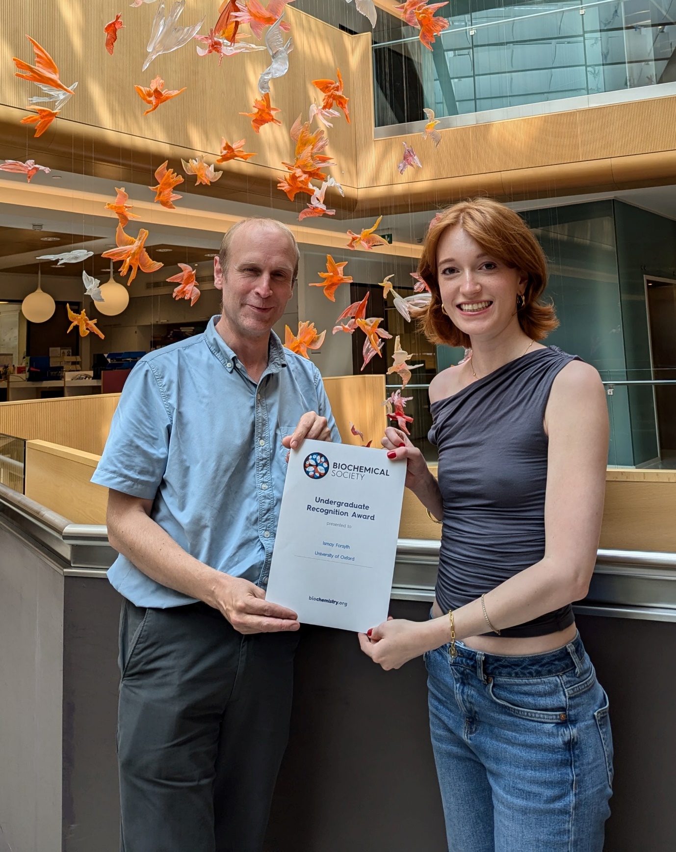 Undergraduate student Ismay Forsyth wins a Biochemical Society ...