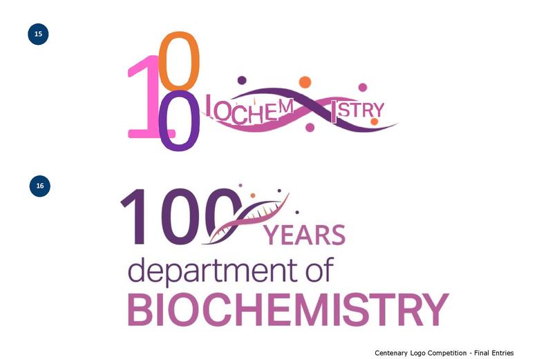 New Department of Biochemistry logo to mark centenary year | Biochemistry
